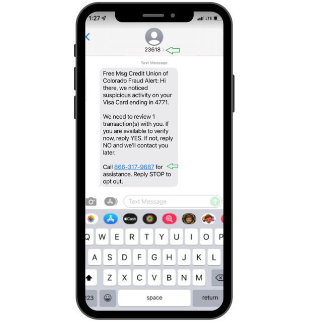 I received a suspicious smishing text or phishing email posing as ...